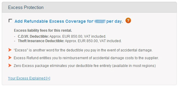 Zero Excess and Excess Refund Explained | Auto Europe
